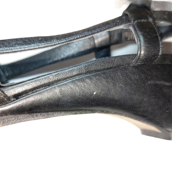 Prevata | Shoes | Prevata Y2k Black Leather Square Toe Sling Back Open ...